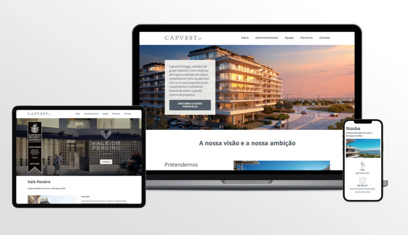 Novo website para a Capvest Portugal, filial do Grupo Capvest em Lisboa ...